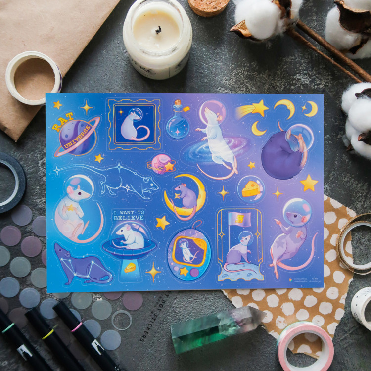 Стикерпак "Cosmic Rat"